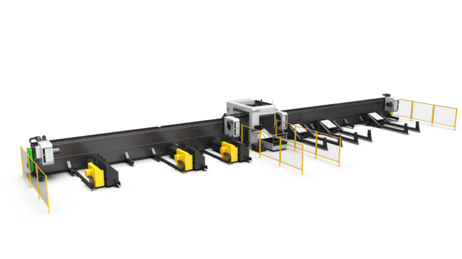 Hytube Titan TUBE CUTTER 6000W 20" Dia 4 Chuck Fiber Laser Pipe Cutting ...