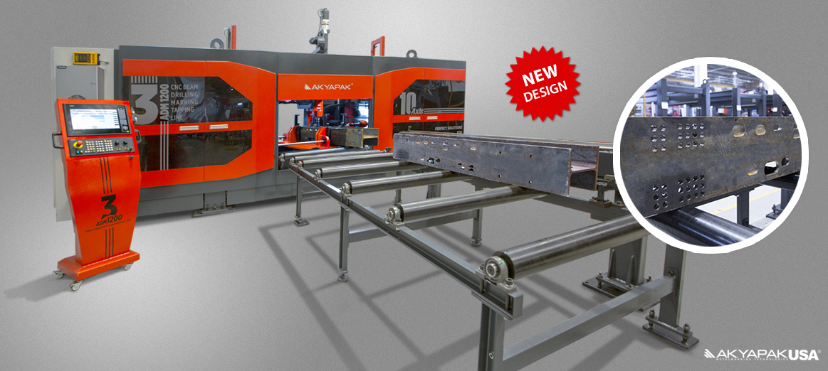 3ADM 10 Axis Three Spindle CNC Beam Drill Line - ModernFab Machinery